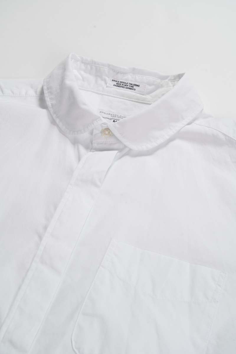 Engineered Garments Rounded Collar Shirt - White | Garmentory