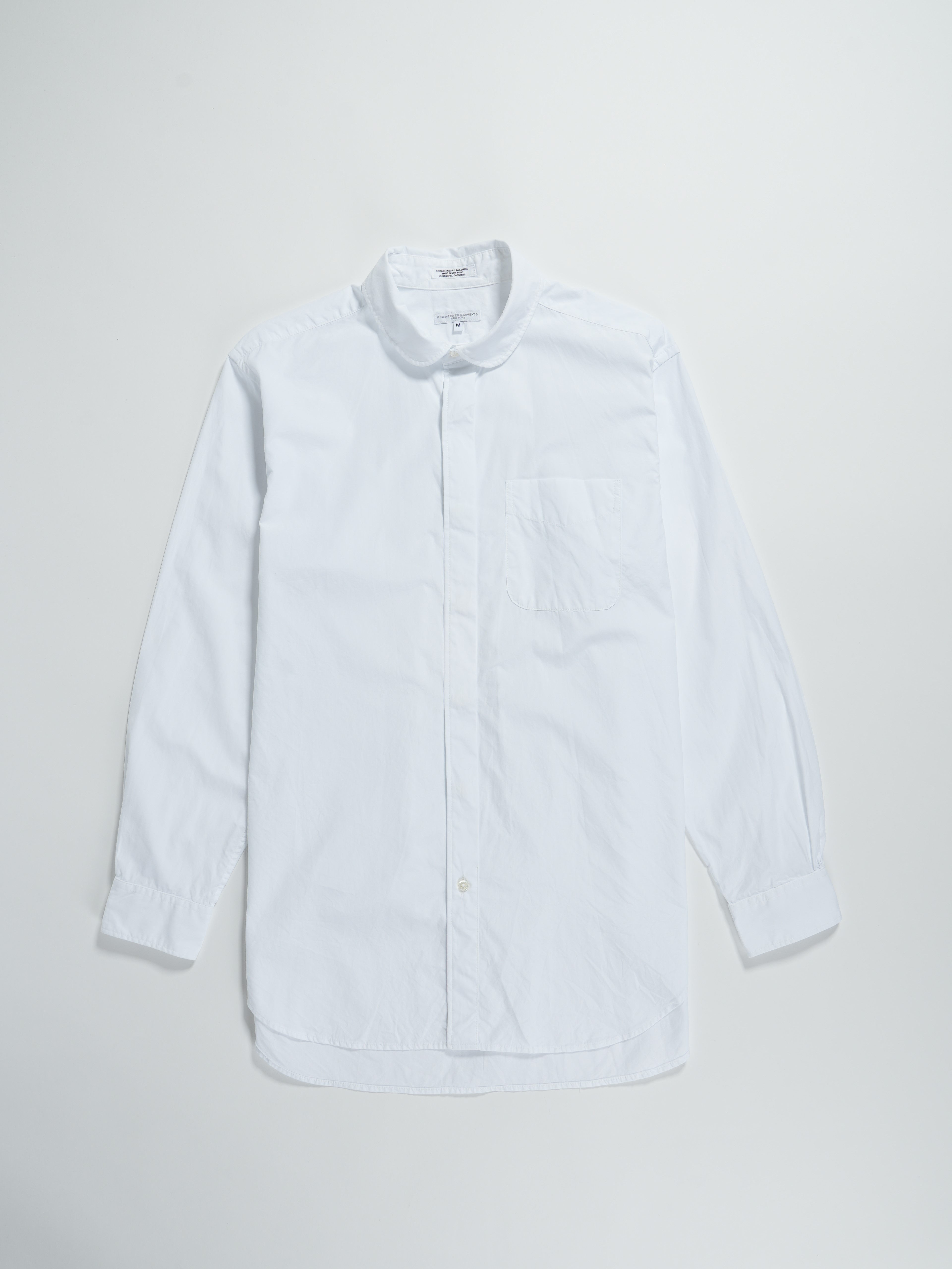 Engineered Garments Rounded Collar Shirt - White | Garmentory