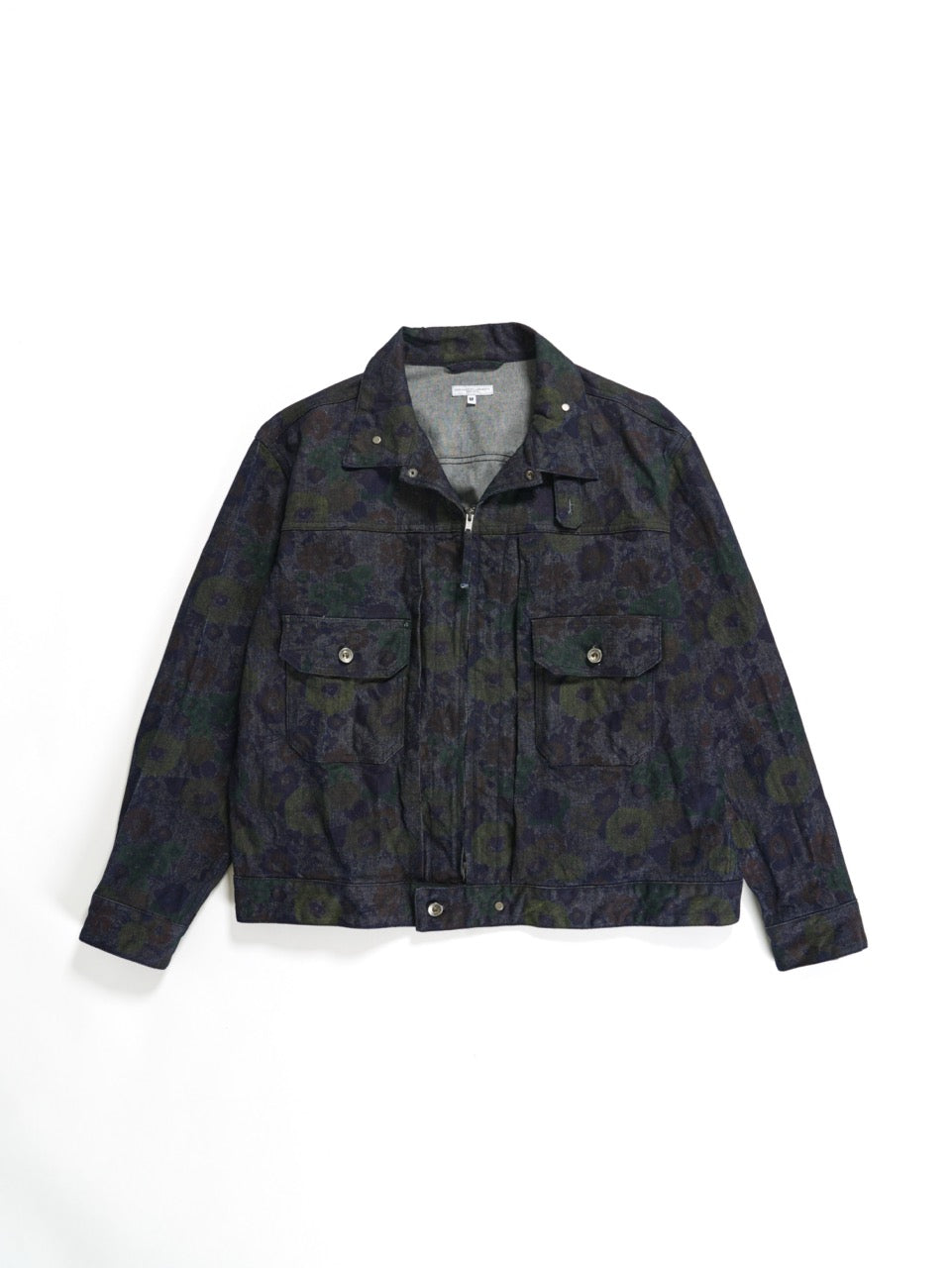 Engineered Garments Trucker Jacket - Indigo Floral Print Denim | Garmentory