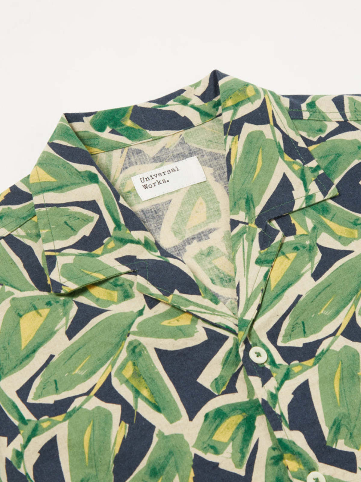 Universal Works Minari Artist Flower Shirt - Navy/Green | Garmentory
