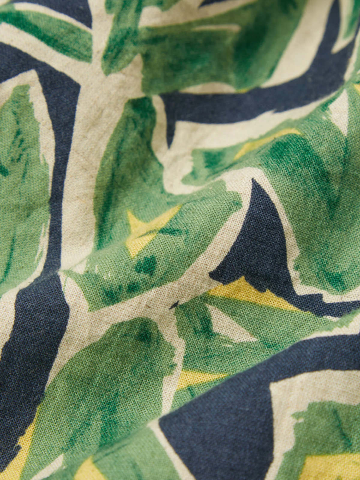 Universal Works Minari Artist Flower Shirt - Navy/Green | Garmentory