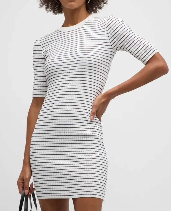 FRAME Denim Mixed rib dress - Prints | Garmentory