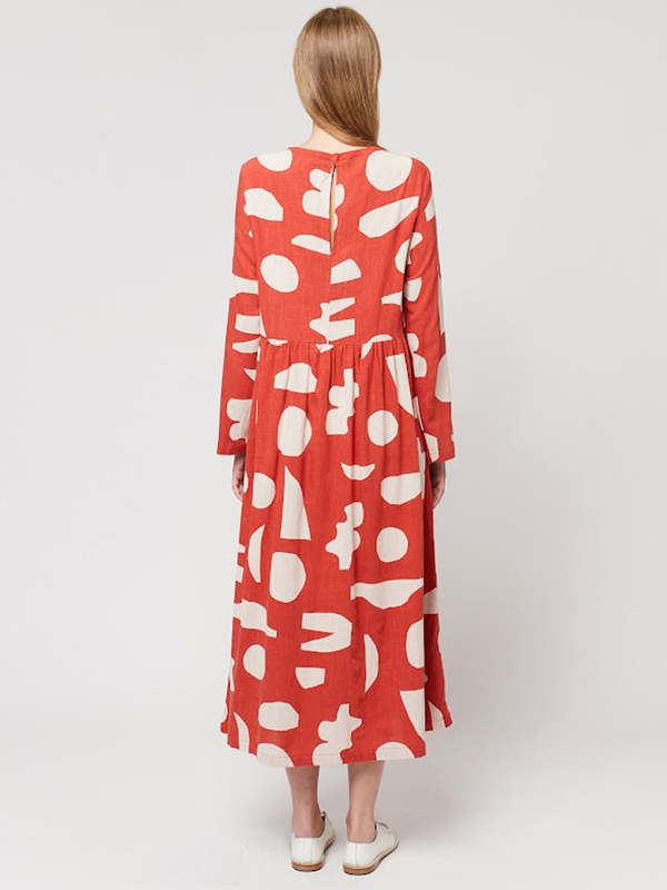 Bobo Choses Summer Landscape Dress - Brick | Garmentory