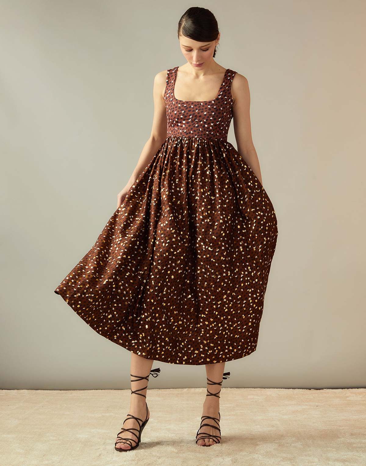 Cynthia Rowley Gold Foil Isla Dress - BRBLCR | Garmentory