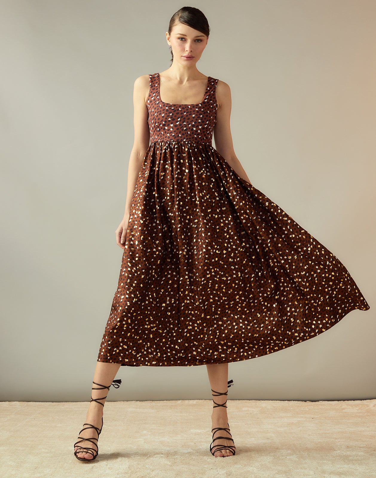 Cynthia Rowley Gold Foil Isla Dress - BRBLCR | Garmentory