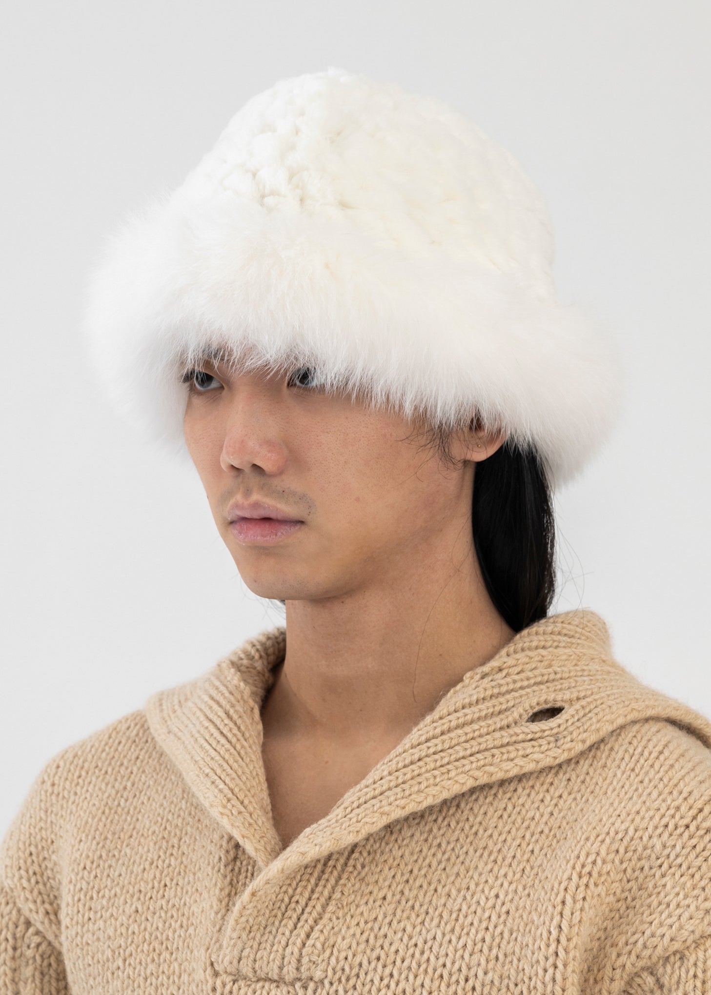 ATM Mix Fur Hat - White | Garmentory