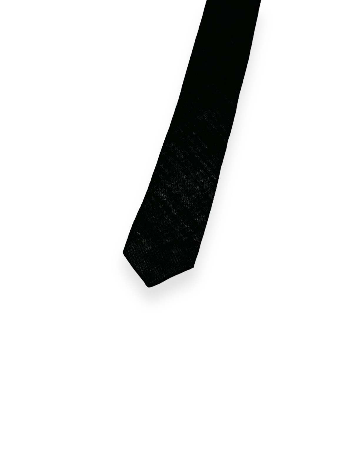 title of work SILK MESH OVERLAY NECKTIE - Black | Garmentory
