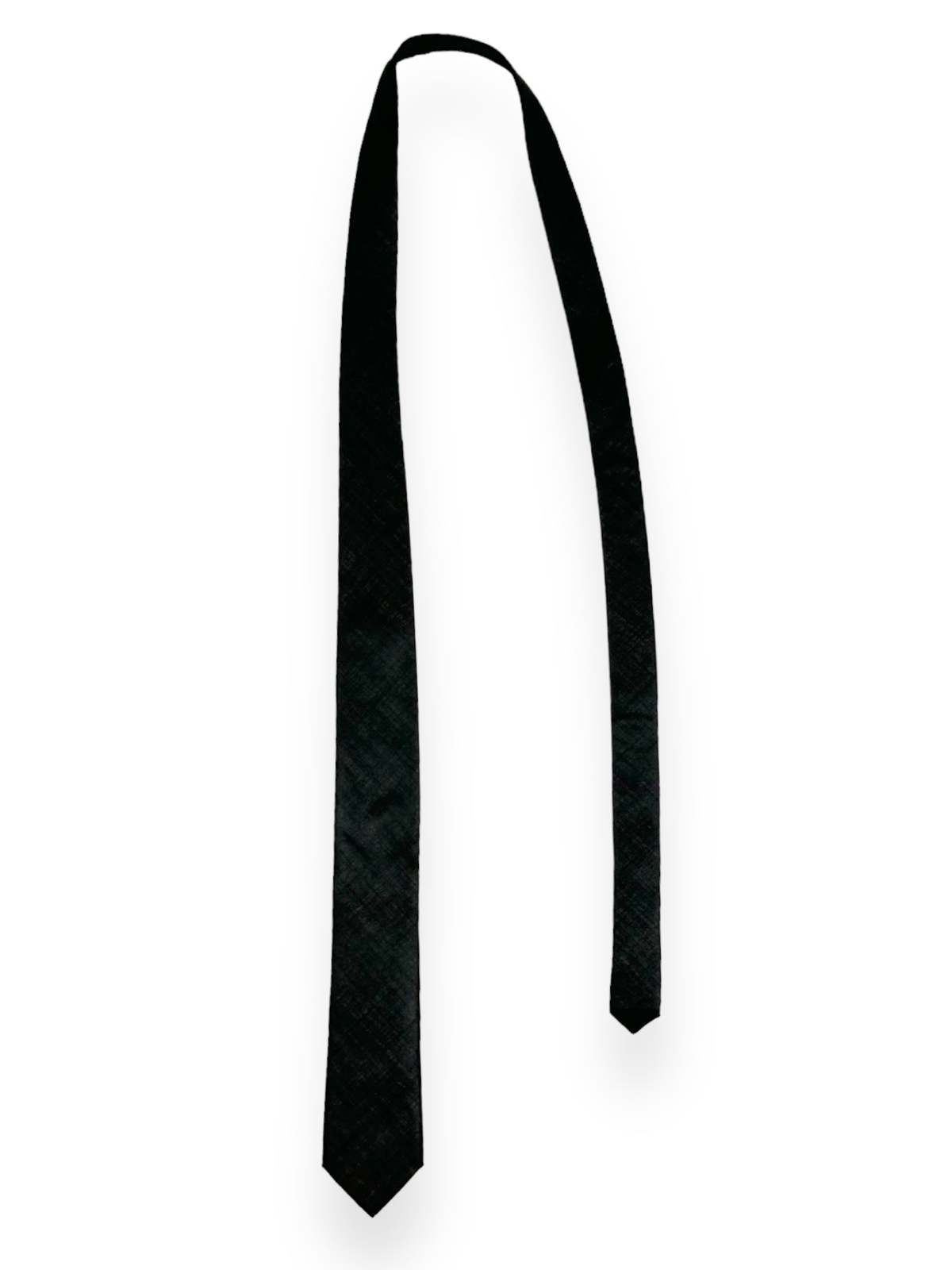 title of work SILK MESH OVERLAY NECKTIE - Black | Garmentory