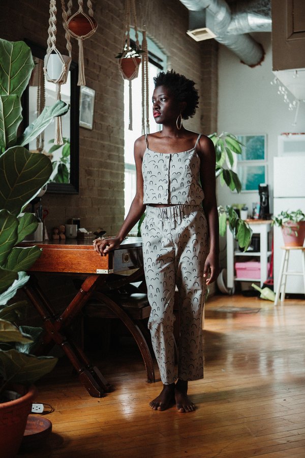 Ursa Minor Peasy Pants - Pewter Print | Garmentory