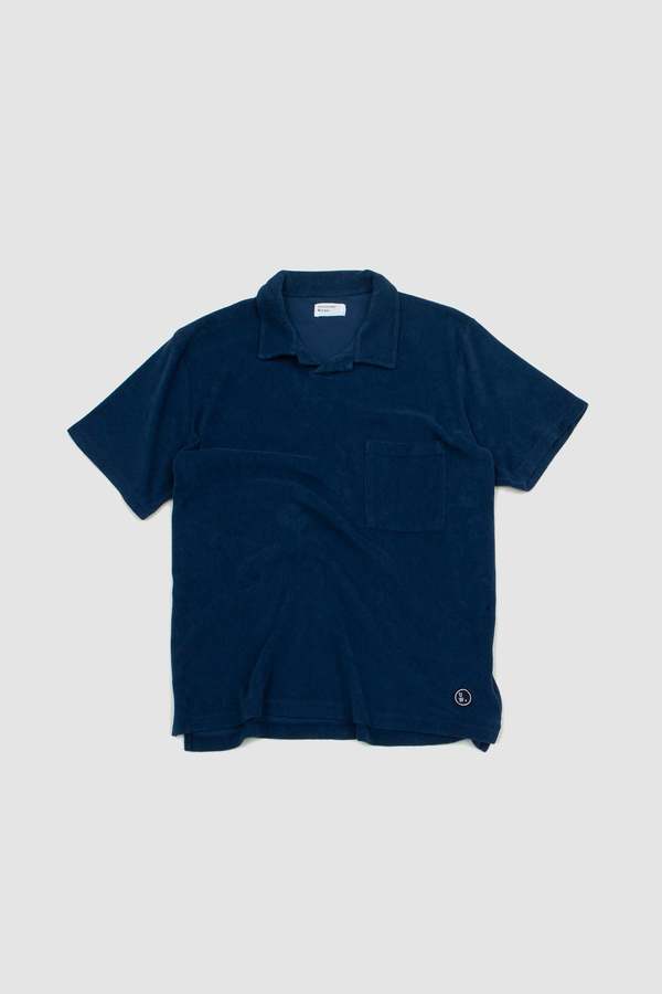 Universal Works Light Weight Terry Vacation Polo - Navy | Garmentory
