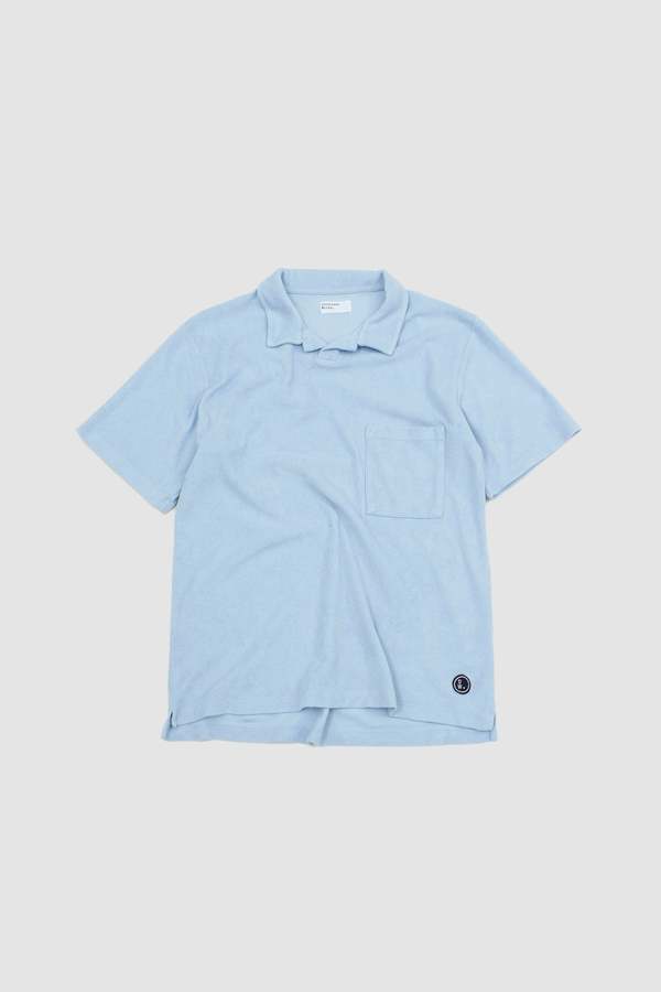 Universal Works Light Weight Terry Vacation Polo - Sky | Garmentory