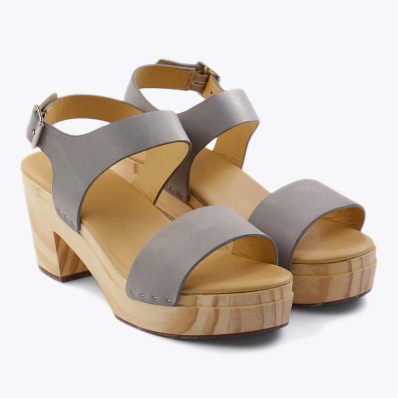 Nisolo All Day Open Toe Clog - Sky Grey | Garmentory