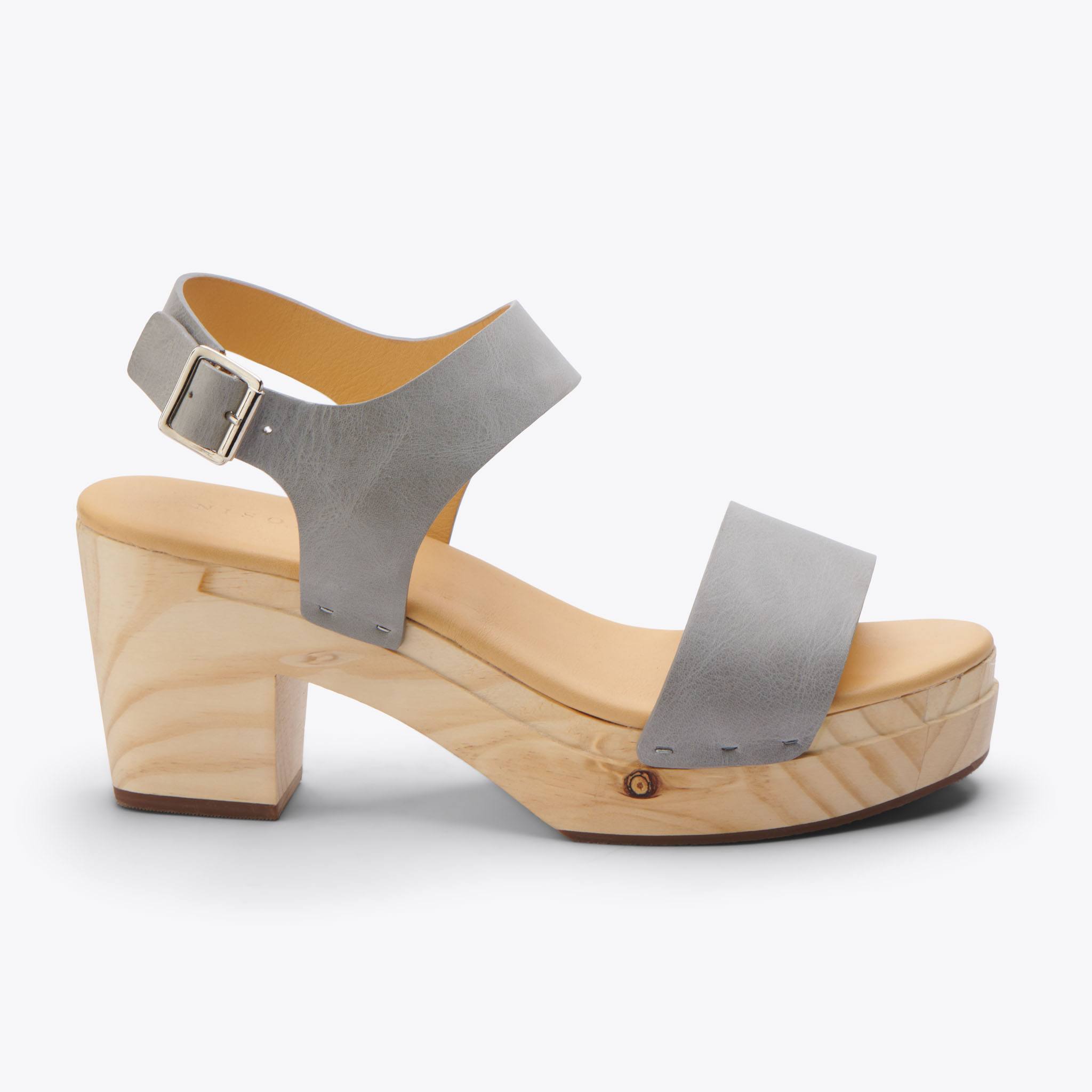 Nisolo All Day Open Toe Clog - Sky Grey | Garmentory