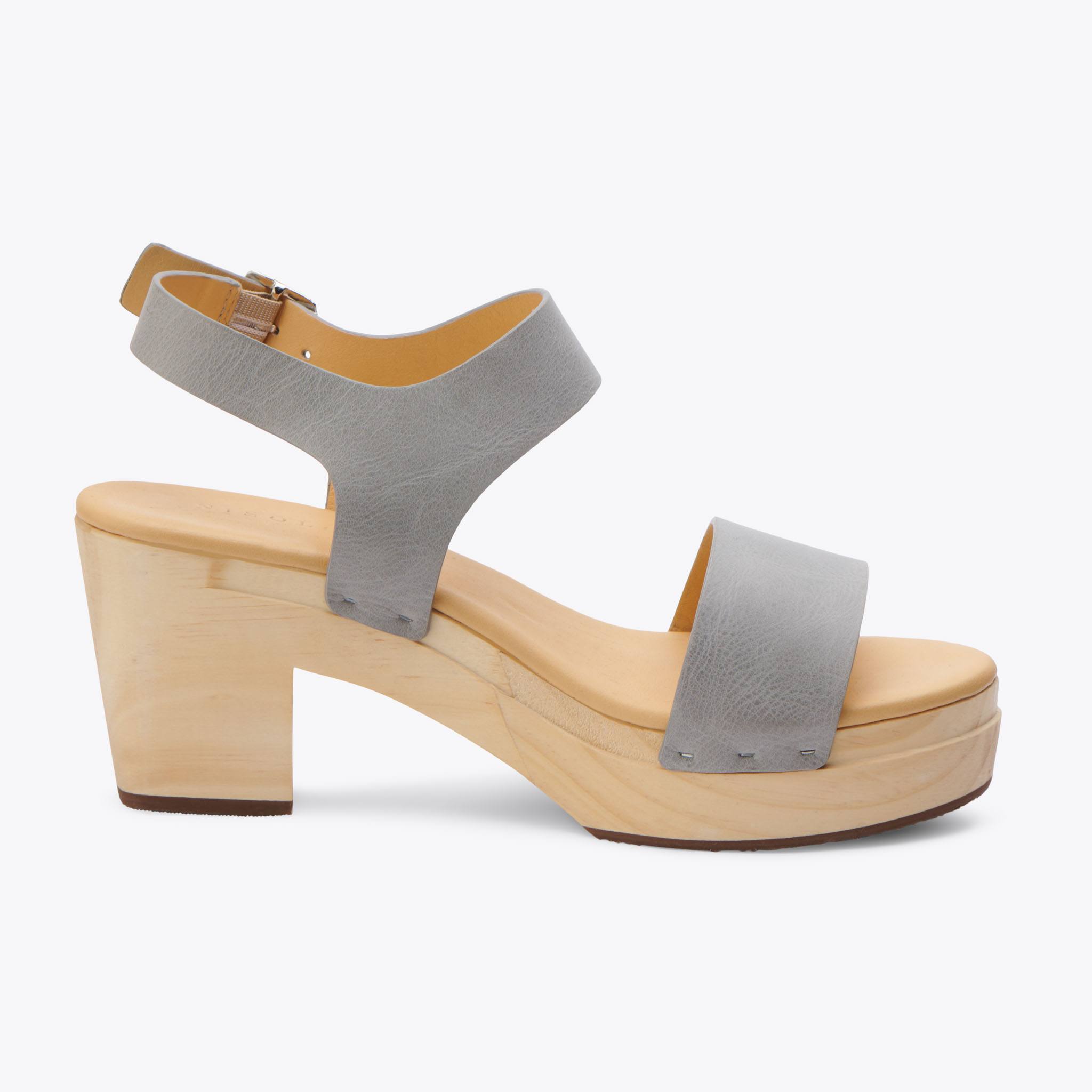 Nisolo All Day Open Toe Clog - Sky Grey | Garmentory