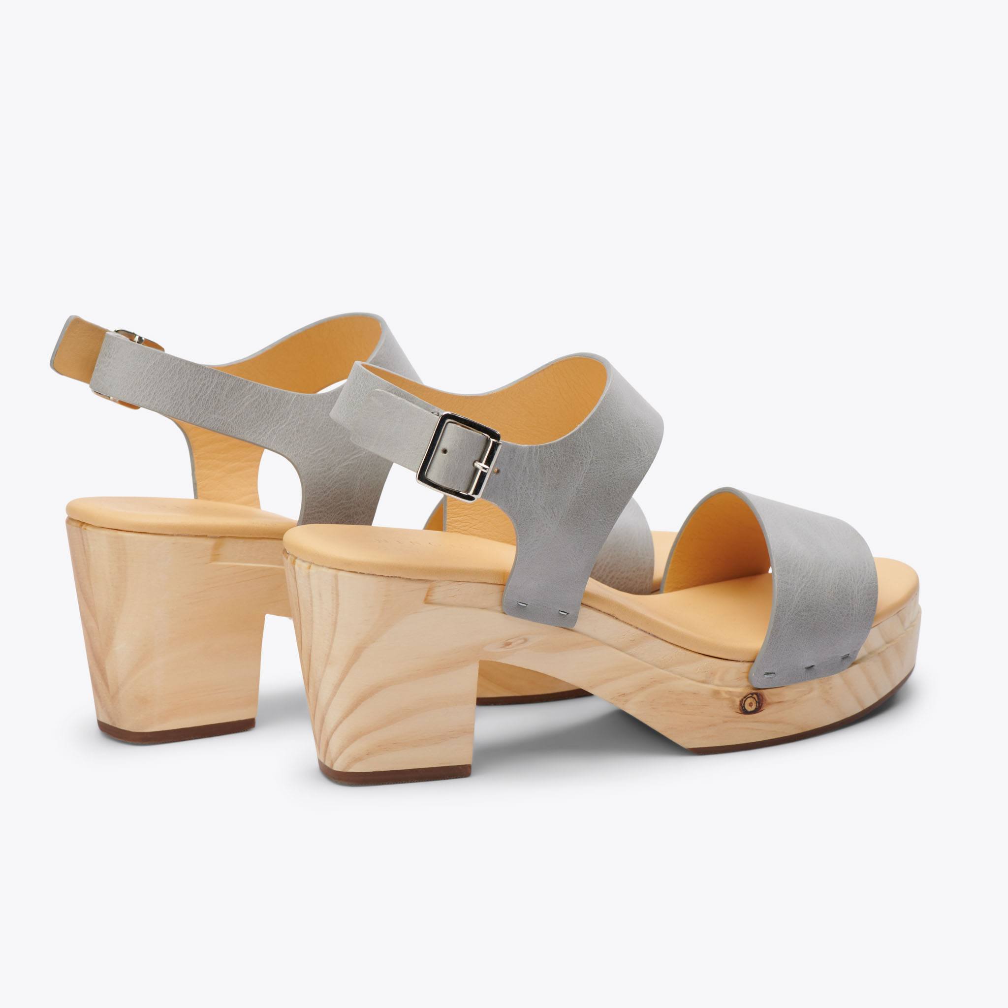 Nisolo All Day Open Toe Clog - Sky Grey | Garmentory