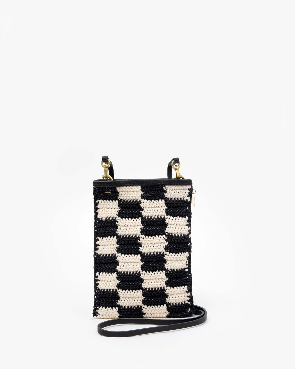 Clare V. Poche - Black/Cream Checker Crochet | Garmentory