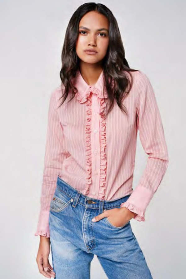 Smythe - Ruffle Trim Shirt SP2406A | Garmentory