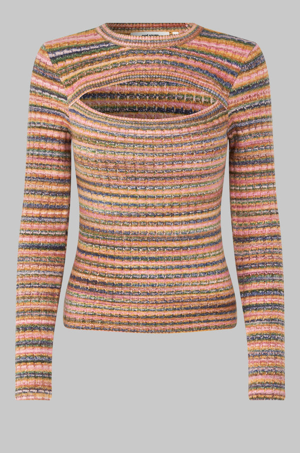 Oval Square Knit Blouse - Multi | Garmentory