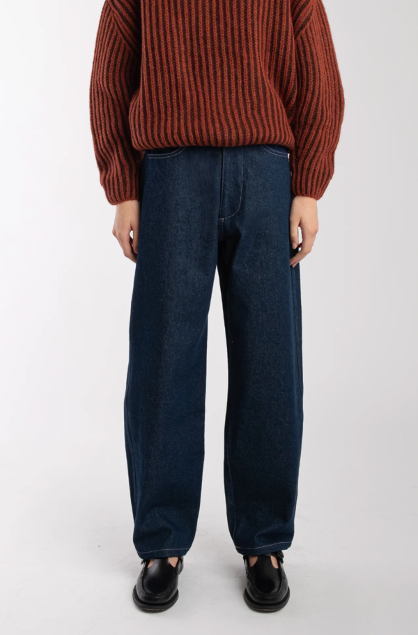 Micaela Greg Panel Jean - Dark Indigo | Garmentory