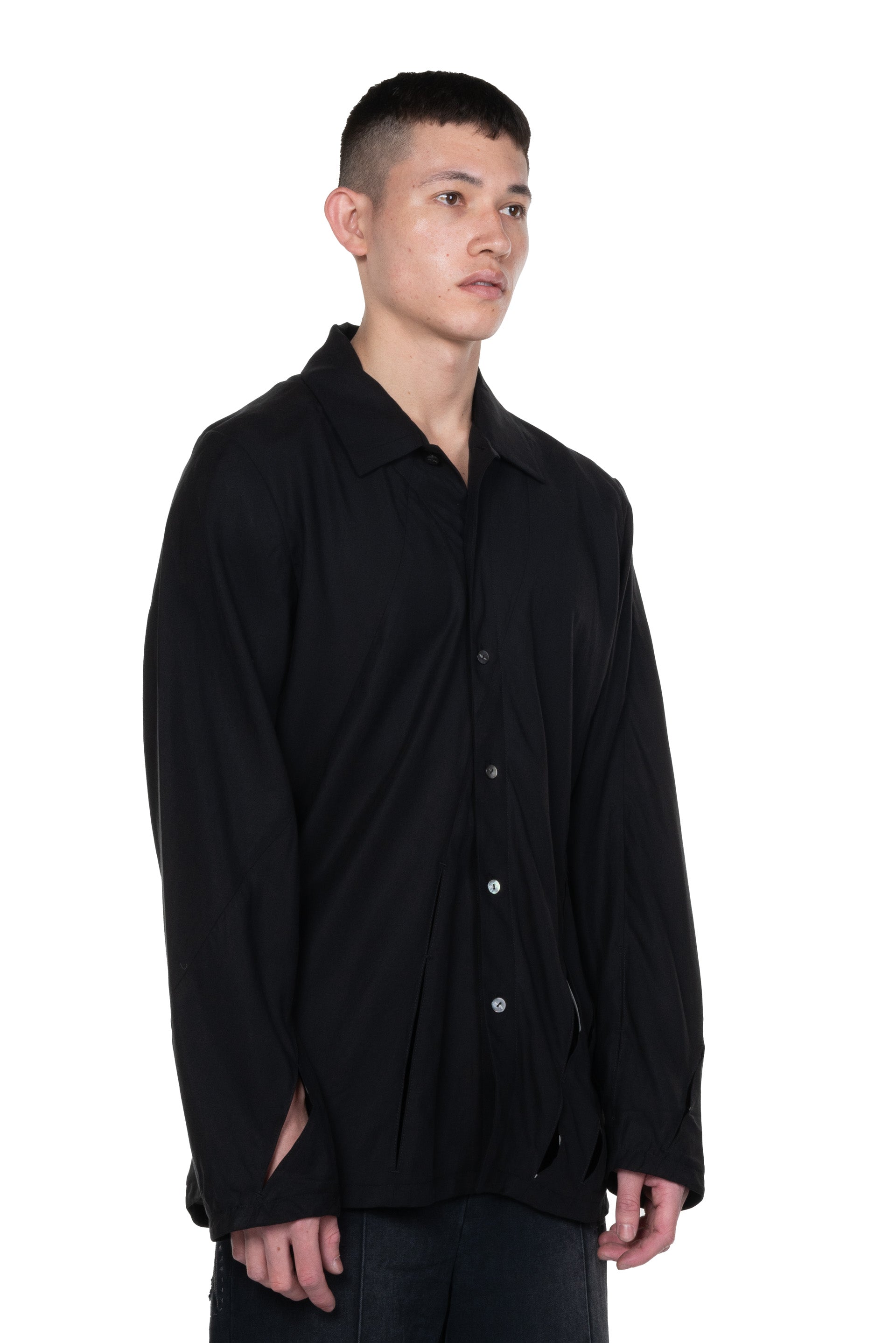 Professor.E Slit Shirt - Black | Garmentory