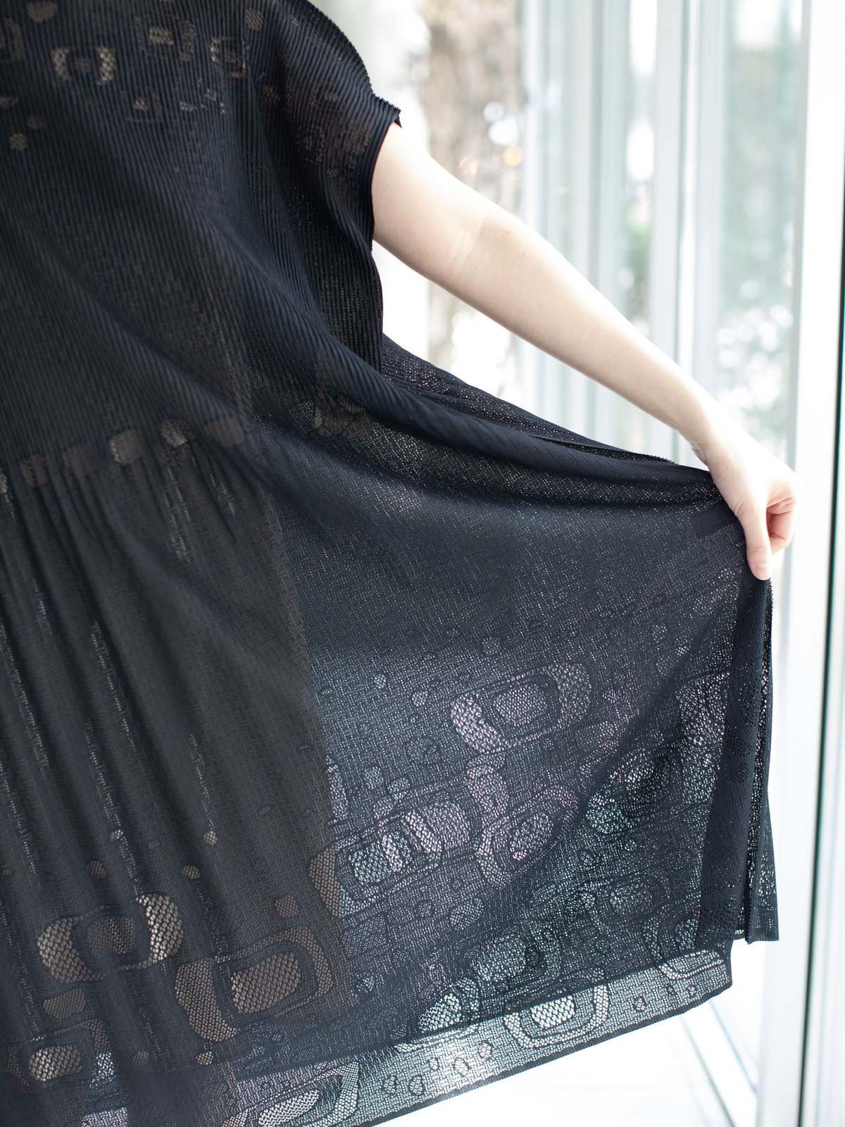 M. & Kyoko Pleated Dress - Black | Garmentory