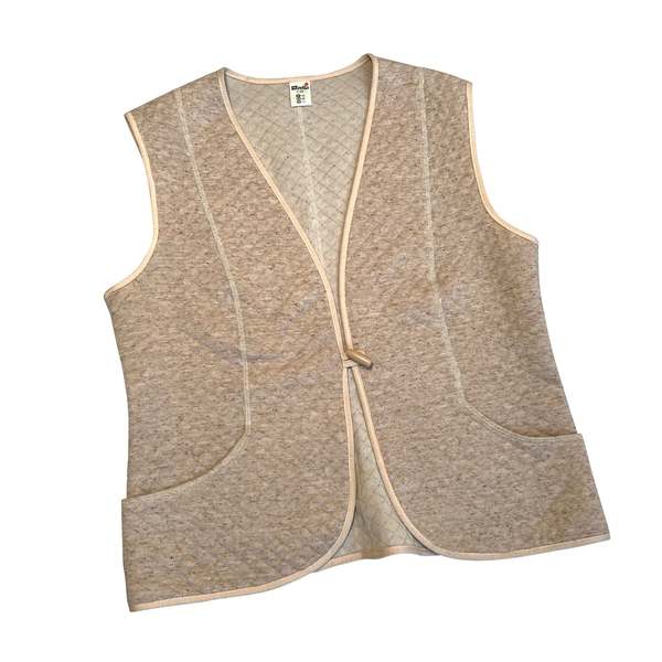 Finn Karelia (Finland) Quilted Wool Toggle Vest Beige : M | Garmentory