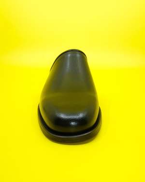 Lemaire Shiny Leather Square Mule - Black | Garmentory