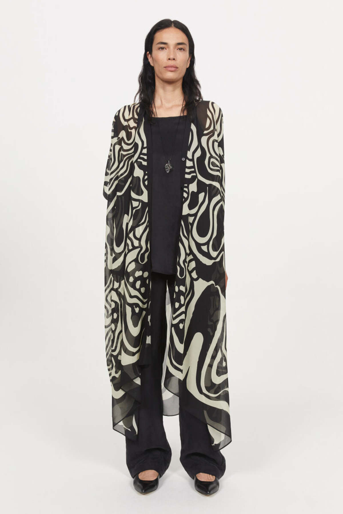 Rodebjer Agave Cosmic Bloom Kaftan - Black | Garmentory