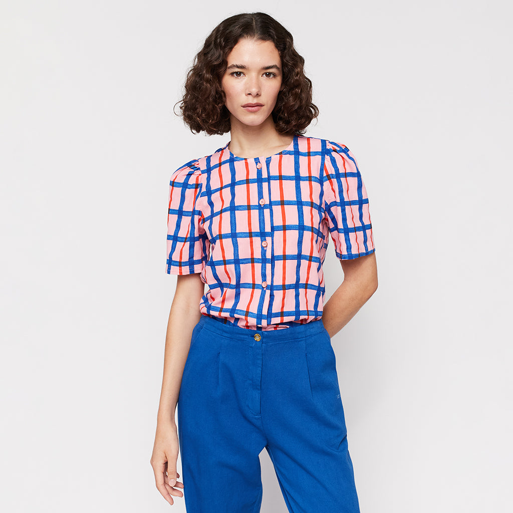 Bobo Choses Buttoned Shirt - Pink Checks | Garmentory