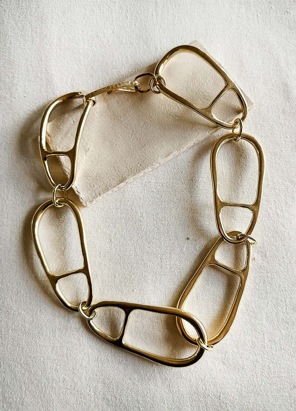 Lila Rice Luca Link Necklace - Brass | Garmentory
