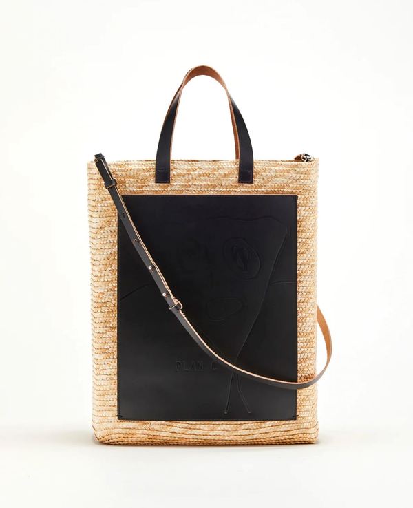 Plan C Handmade Pili and Bianca Medium Florentine Straw Bag | Garmentory