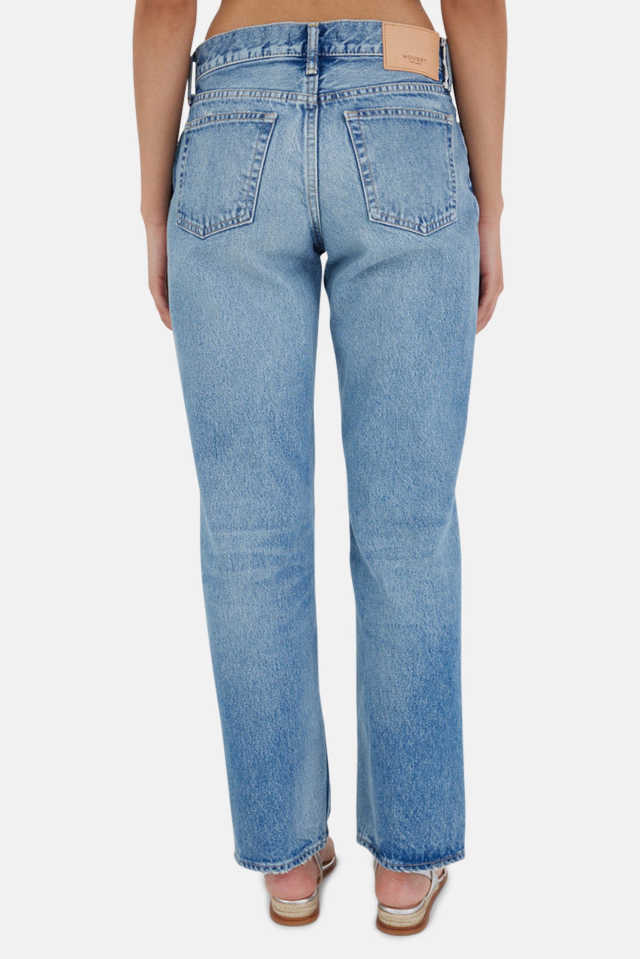 MOUSSY Ballard Wide Straight Mid Rise Jean - Light Blue | Garmentory