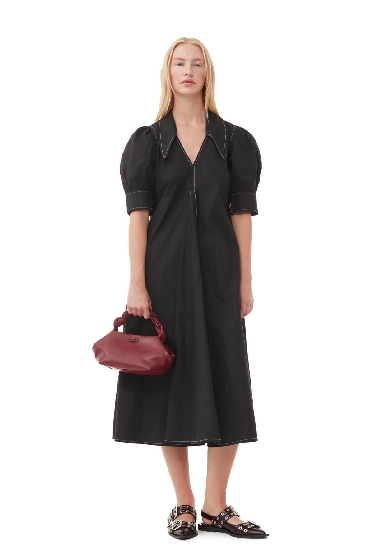 GANNI BOU BAG - Burgundy | Garmentory
