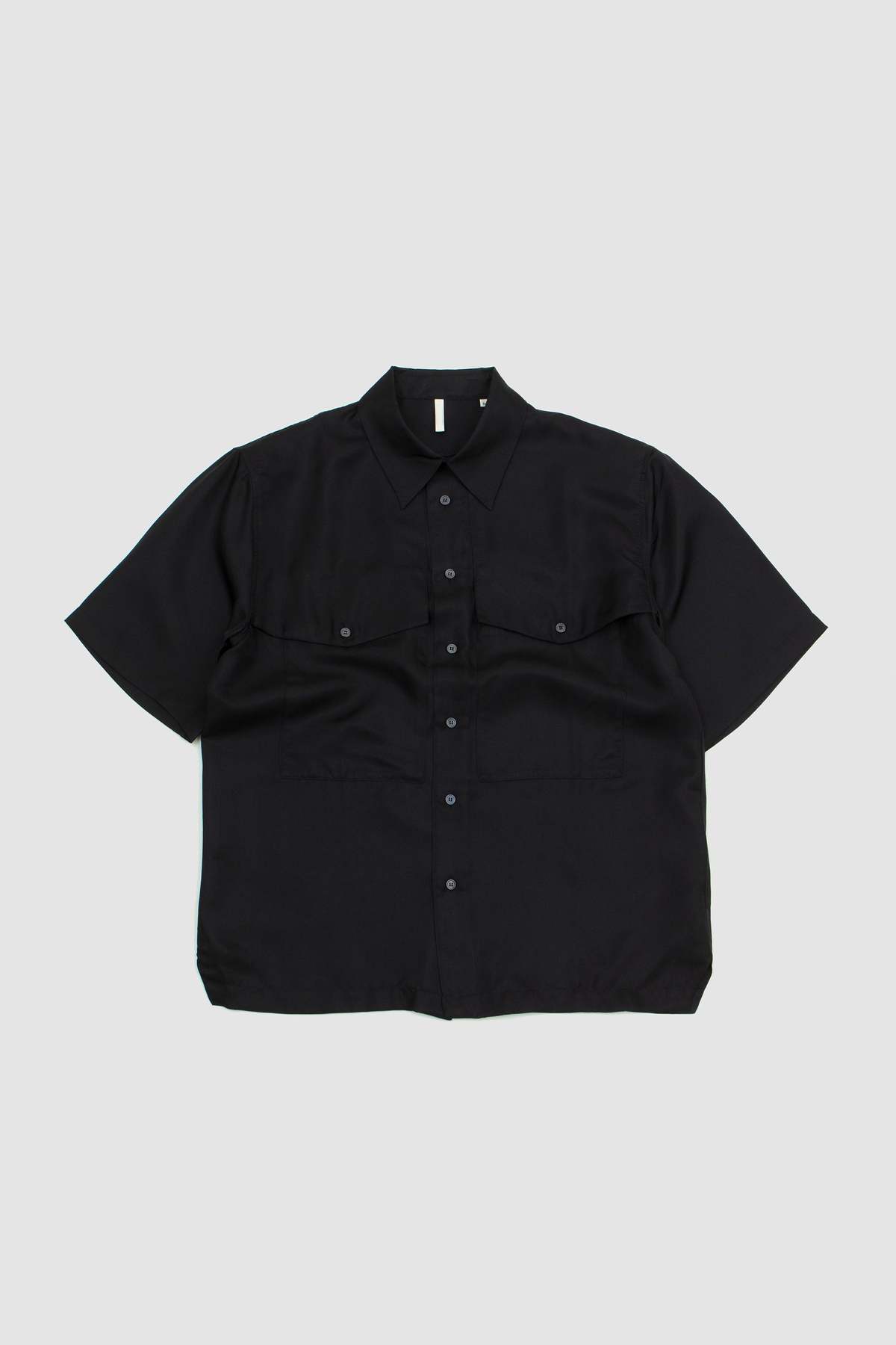 Sunflower SS Silk Shirt - Black | Garmentory