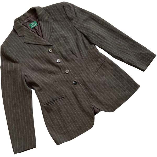 Julie Guerland (Germany) Pinstripe Lawn Cloth Ulster Collar Empire ...