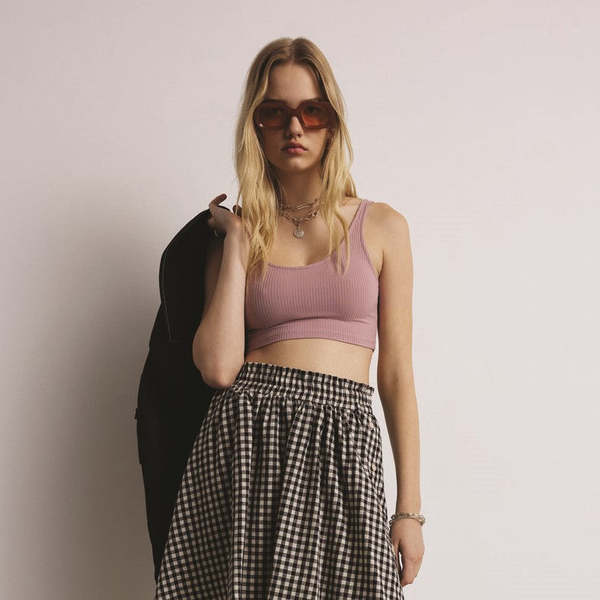 Eve Gravel June Bralette/Tank - Roseberry | Garmentory