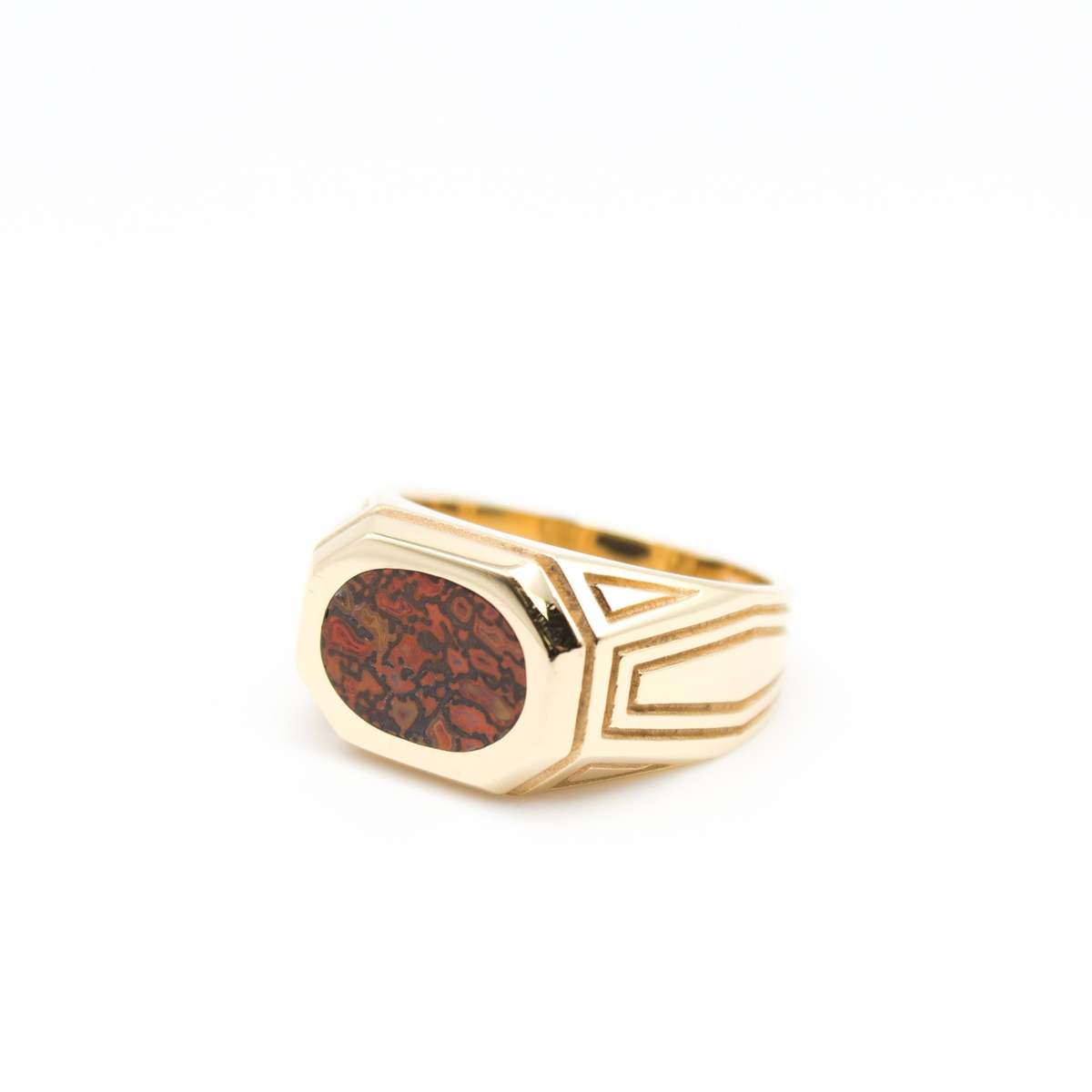 Vintage 14K & Enamel Signet Ring - 14k Yellow Gold | Garmentory