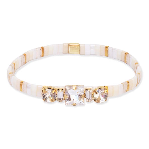 Tai - 5 Stone Stretch Tile Bracelet | Garmentory