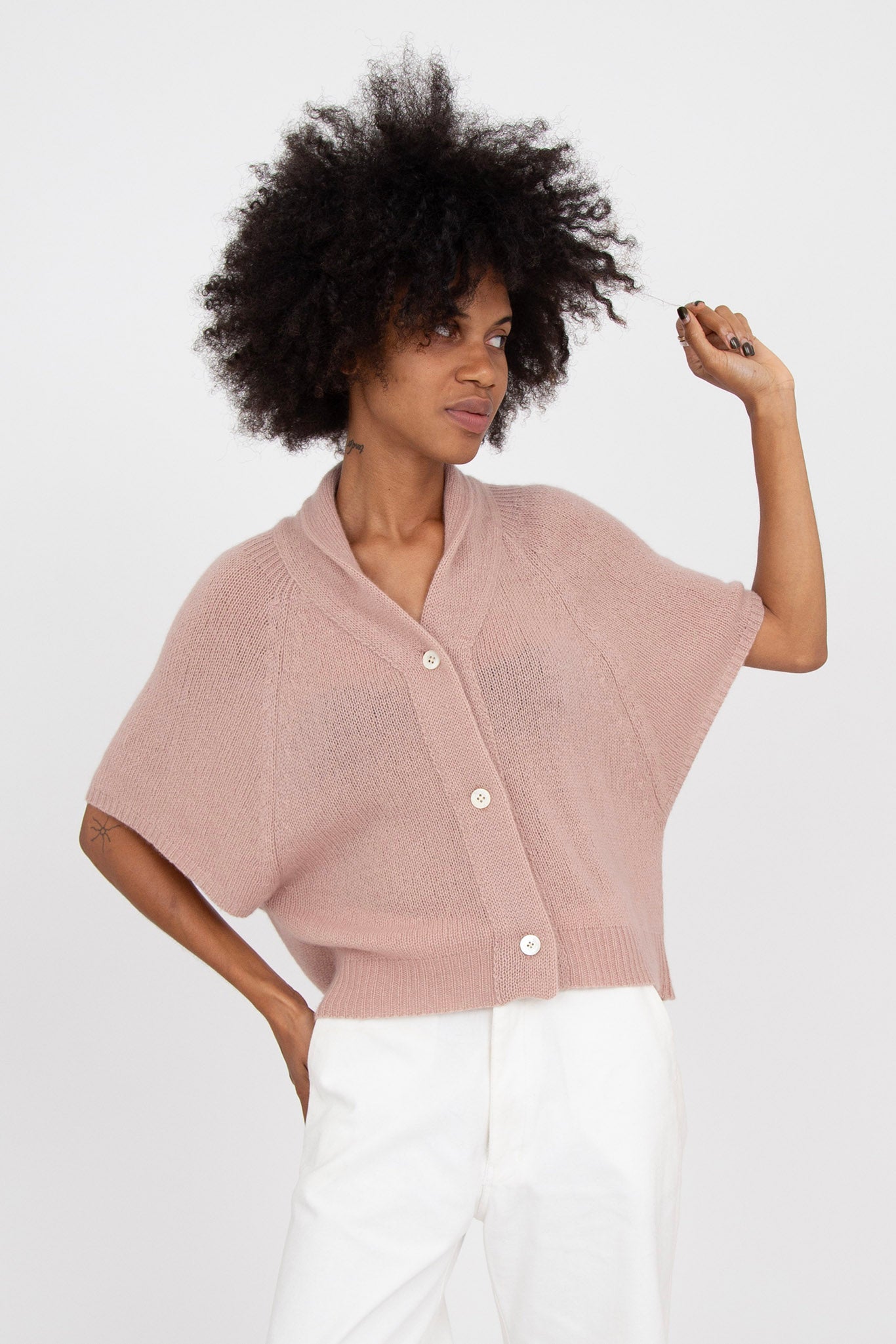 M.PATMOS Ilam Cardigan - Soft Mauve | Garmentory