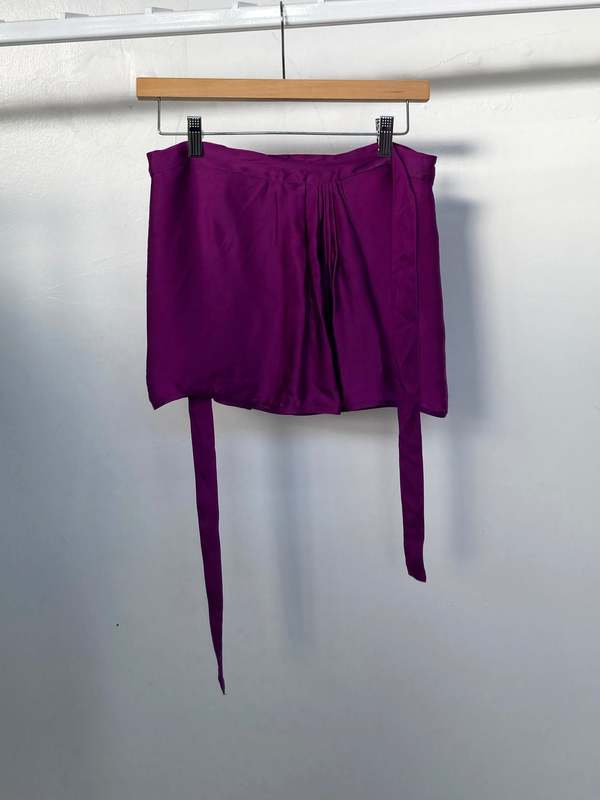 Abacaxi Mini Sari Wrap Skirt - Purple | Garmentory