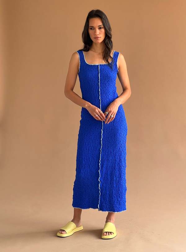 Bronze Age Muse Dress - Cobalt | Garmentory
