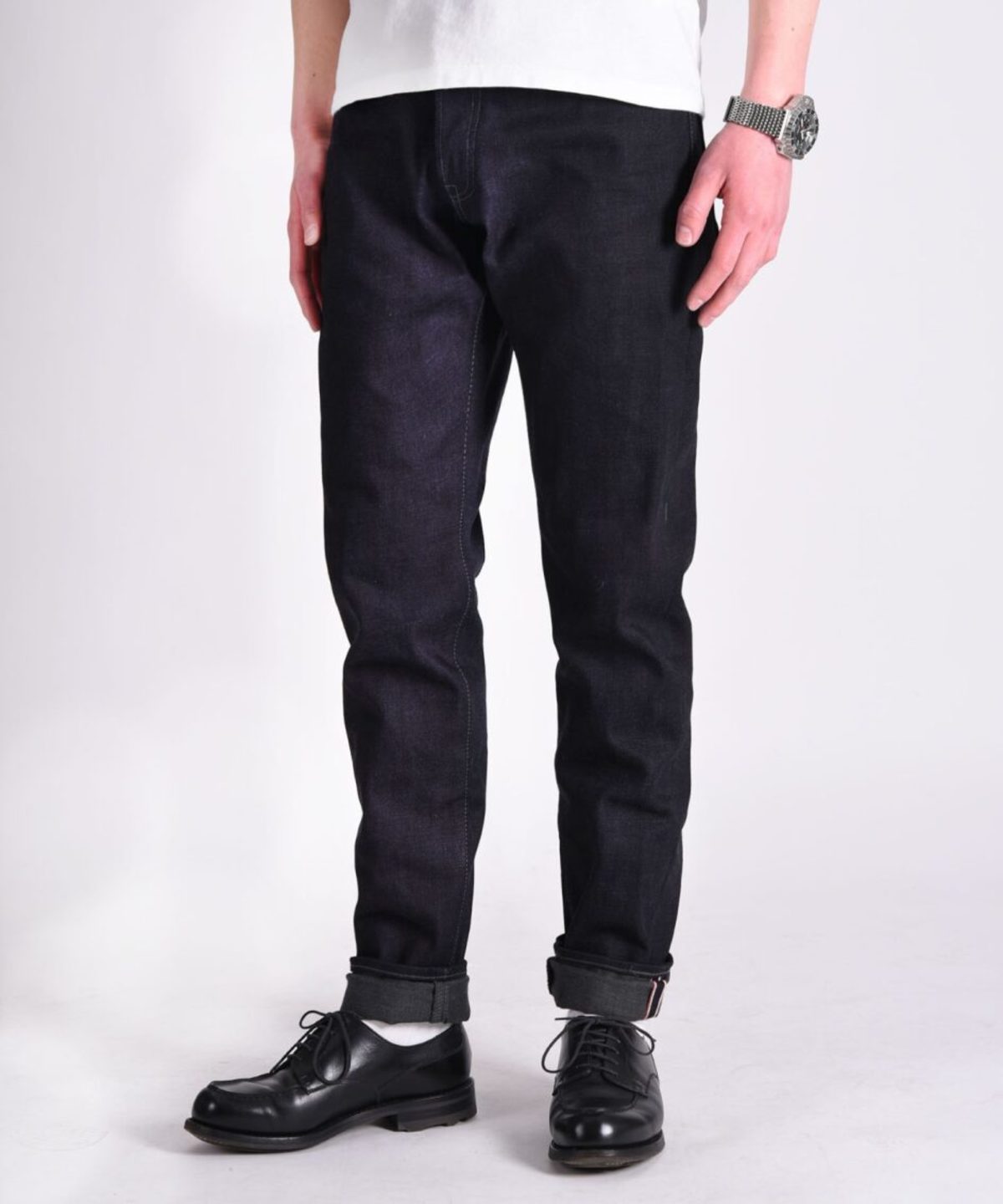Momotaro Jeans Momo Tight Tapered Denim Jeans - Indigo Grey | Garmentory