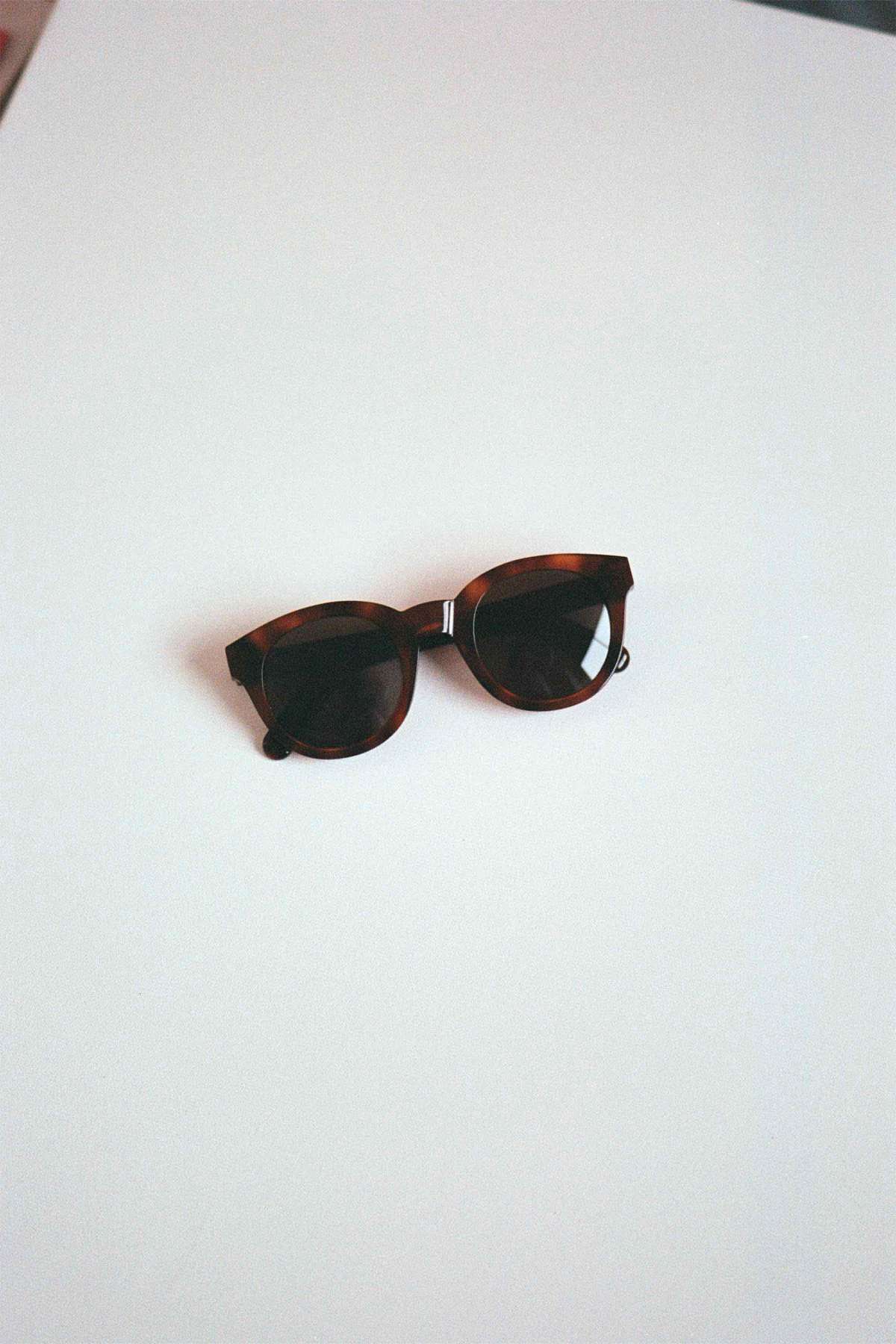 Monokel Shiro Sunglasses - Amber/Grey Solid Lens | Garmentory