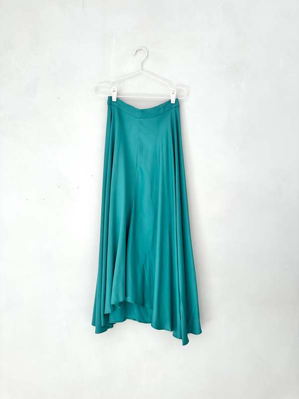 Ioanna Kourbela Drapery Midi Skirt - Chronos Green | Garmentory