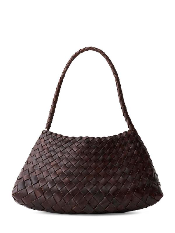 Dragon Diffusion Rosanna Small Woven Shoulder Bag - Mahogany Brown ...