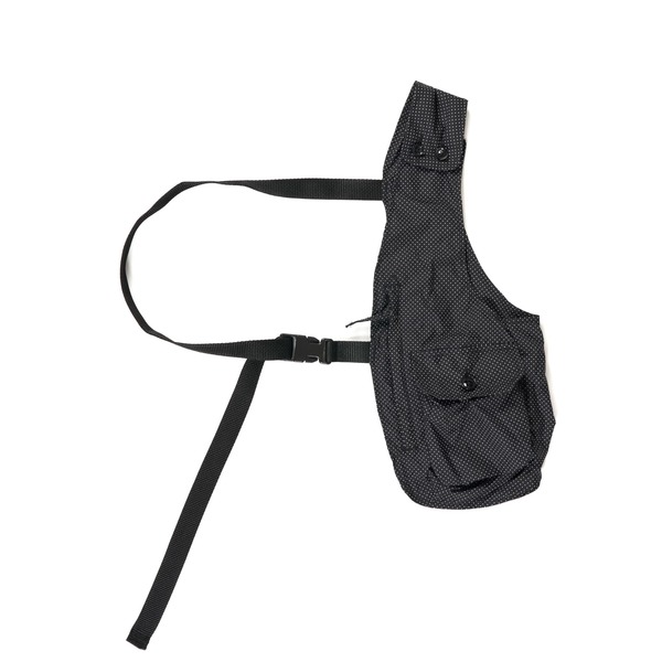 Engineered Garments Poly Fiber Shoulder Vest - Black Polka Dot | Garmentory