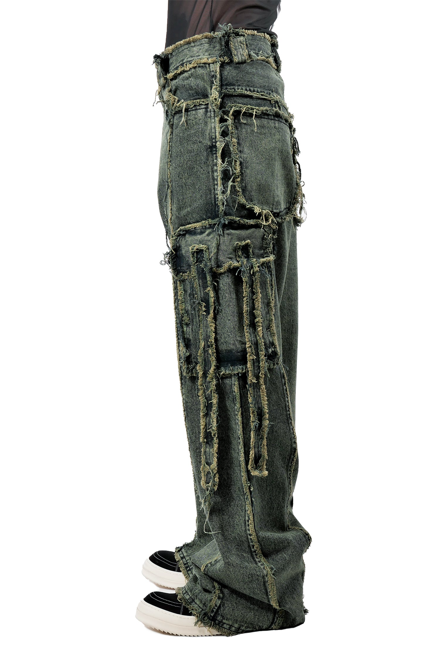 Dhruv Kapoor Destroyed Cargo Jeans | Garmentory