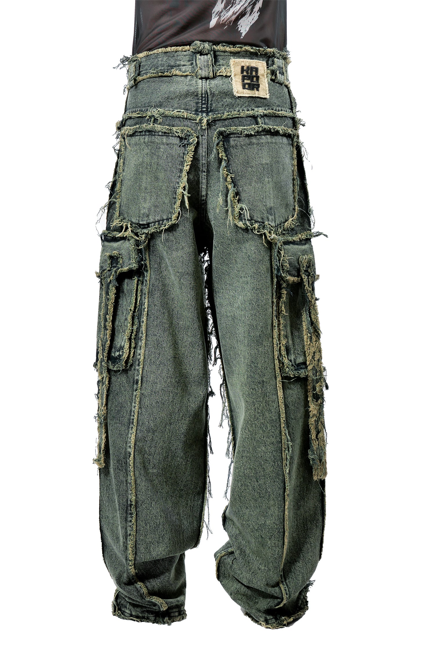 Dhruv Kapoor Destroyed Cargo Jeans | Garmentory