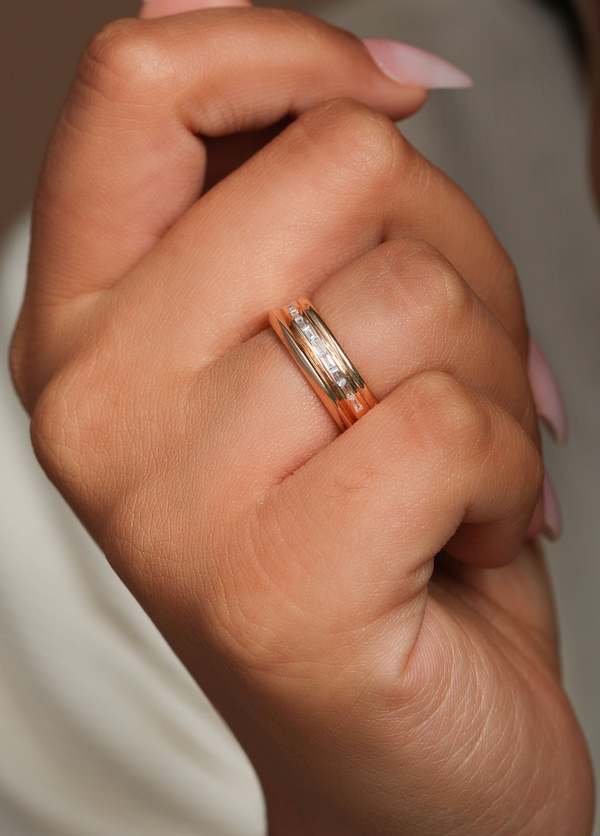 Preeti Sandhu ETHEREAL ECHO DIAMOND BAGUETTE RING - 14k Gold | Garmentory