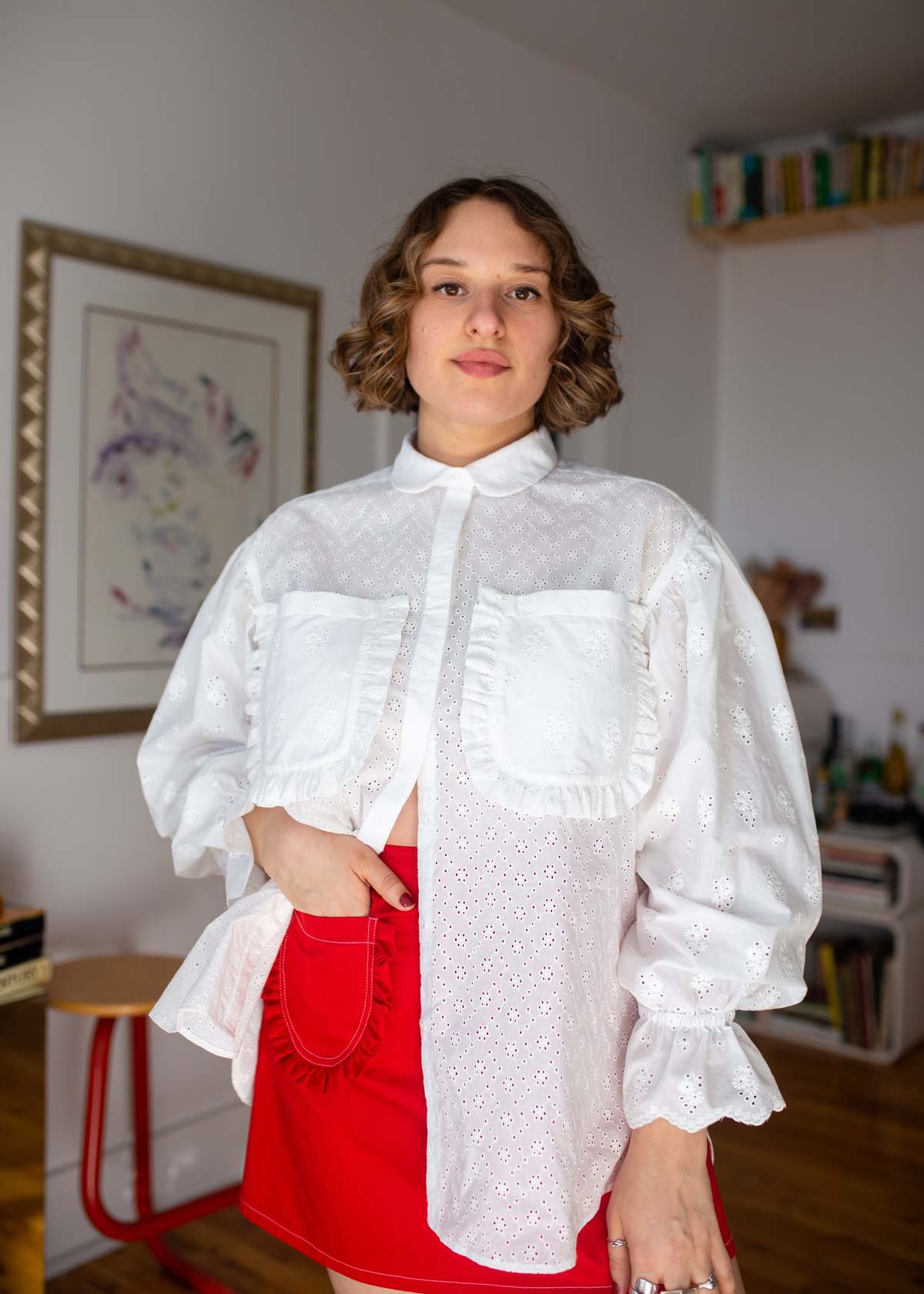 Eliza Faulkner Tate Skirt - Red Twill | Garmentory
